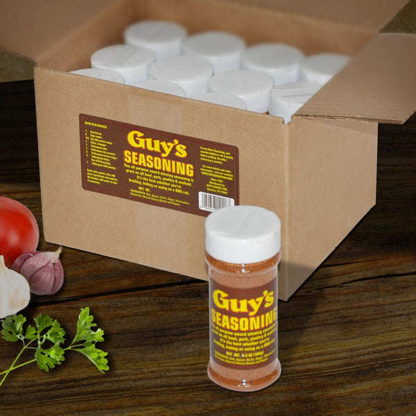 Guy's Seasoning - Case of 12 Shaker Bottles - 6.5 oz each bottle - Ava